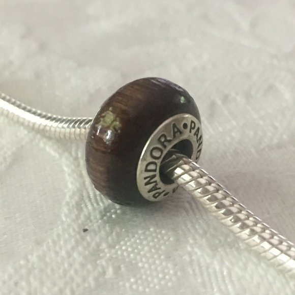 Pandora | Jewelry | Nwot Pandora Charm Dark Wood Retired Left | Poshmark